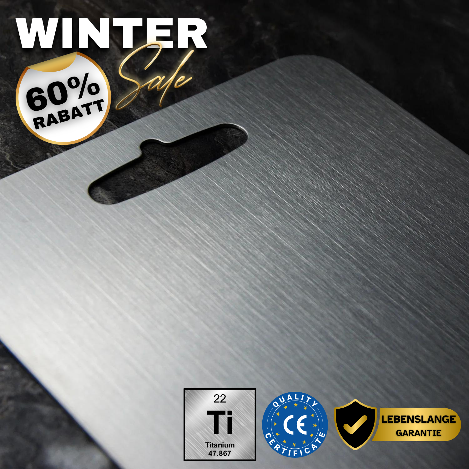 100% TITANIUM CUTTING BOARD™ – KOVALI.DE